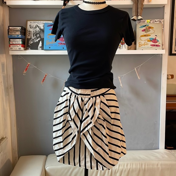 Eva Franco | Skirts | Eva Franco Striped Bubble Bustle Mini Skirt 2 ...